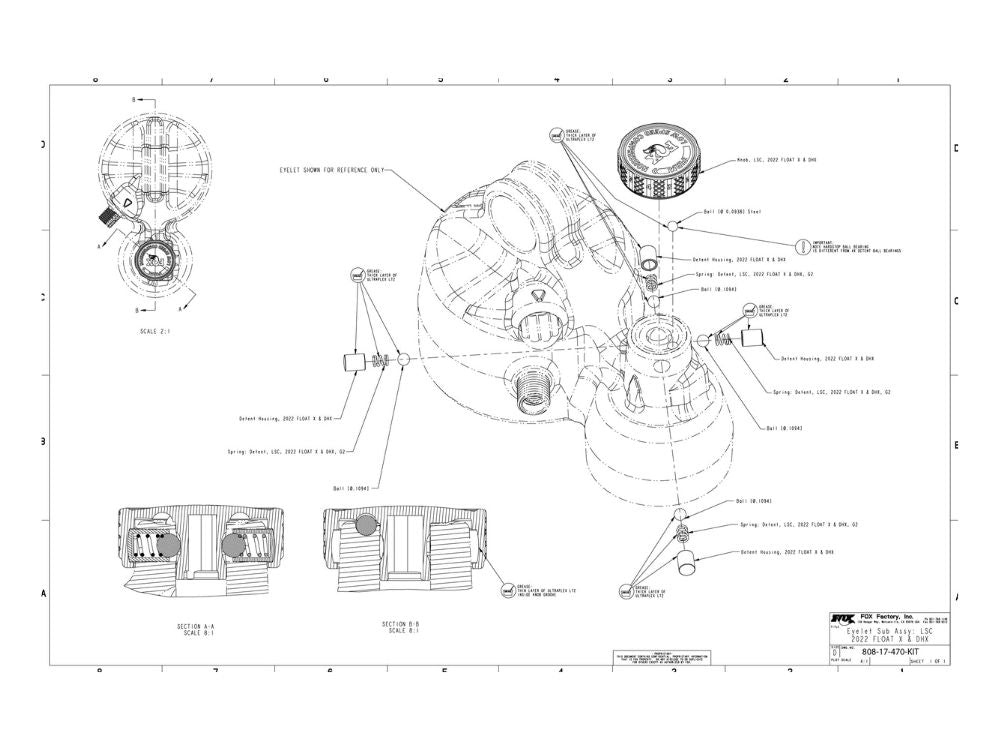 Fox Float X & DHX Low Speed Compression Adjuster Assembly